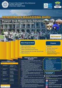 PENERIMAAN MAHASISWA BARU SEMESTER GASAL TA 2023/2024 – Magister Ilmu Kehutanan